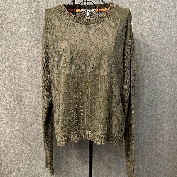 Rewind | Sweaters | Rewind Brand Lace Appliqu Sweater Size Medium ...